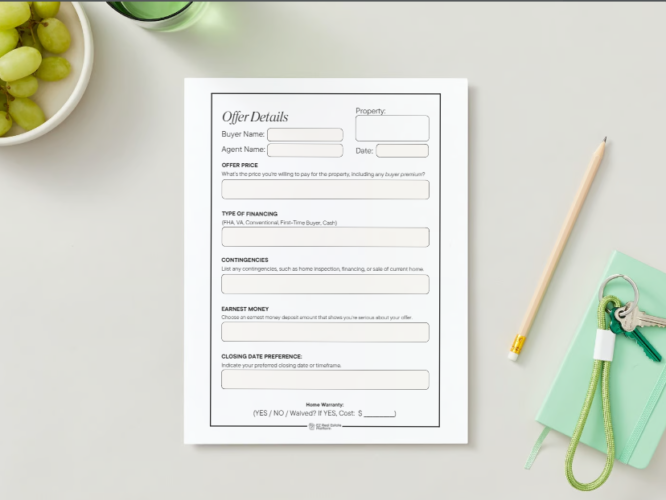 Free Offer Detail Sheet Template (Canva) - EZ Agent Hub